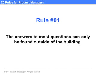 25 Rules for Product Managers | PPT