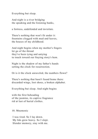 25 poems by Li-Young Lee1. THE WEIGHT OF SWEETNESS2. Early i.docx