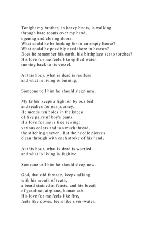 25 poems by Li-Young Lee1. THE WEIGHT OF SWEETNESS2. Early i.docx