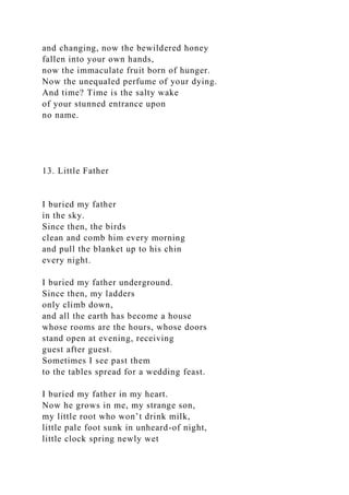 25 poems by Li-Young Lee1. THE WEIGHT OF SWEETNESS2. Early i.docx