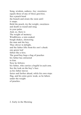 25 poems by Li-Young Lee1. THE WEIGHT OF SWEETNESS2. Early i.docx