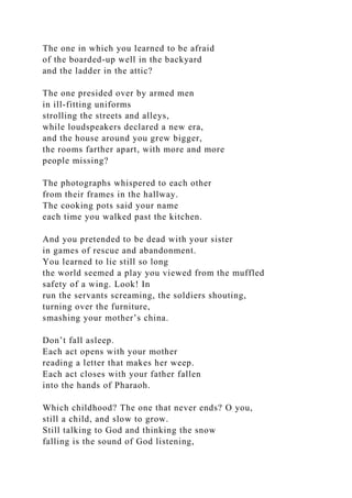 25 poems by Li-Young Lee1. THE WEIGHT OF SWEETNESS2. Early i.docx