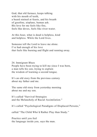 25 poems by Li-Young Lee1. THE WEIGHT OF SWEETNESS2. Early i.docx