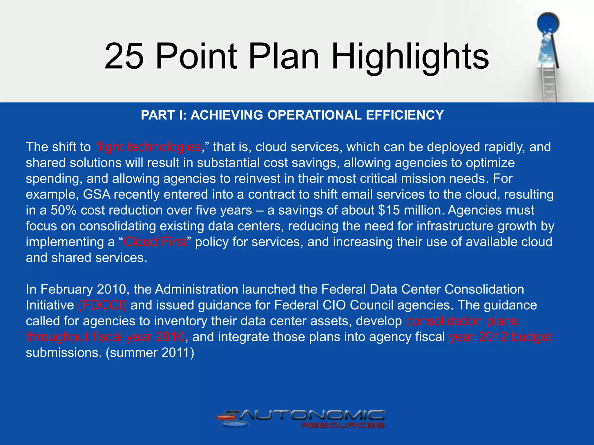 25 Point Plan Highlights | PPTX