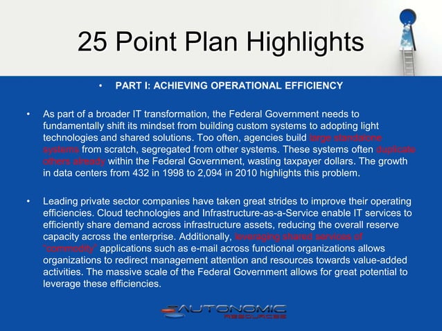25 Point Plan Highlights | PPT