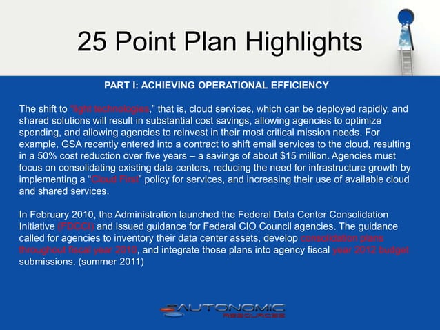 25 Point Plan Highlights | PPT