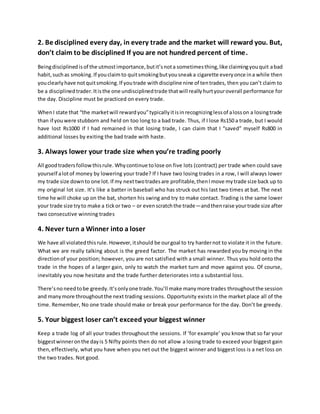 25 points for trading discipline | DOCX