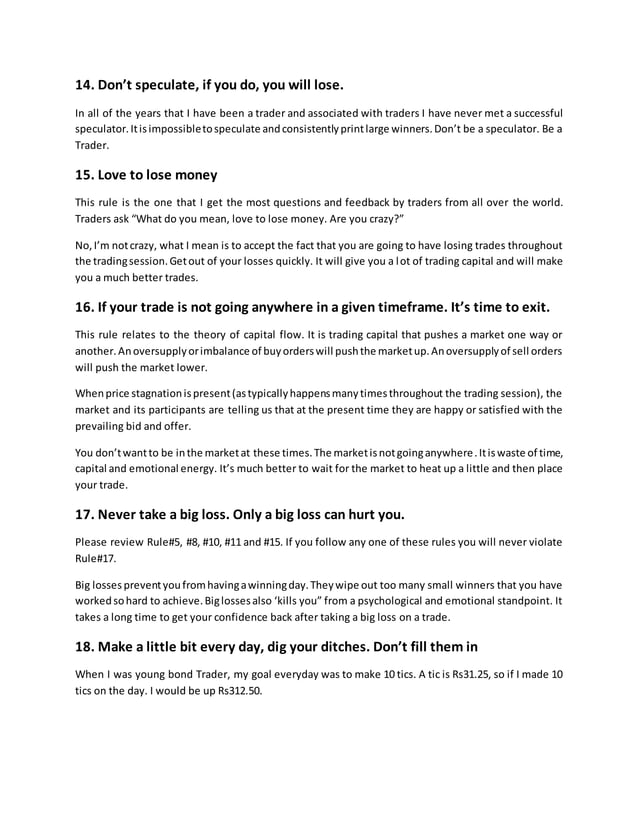 25 points for trading discipline | DOCX | Stocks and Bonds | Personal ...