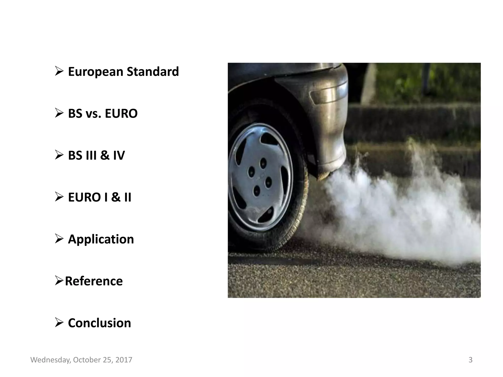 Bharat stage and European stage emission | PPTX