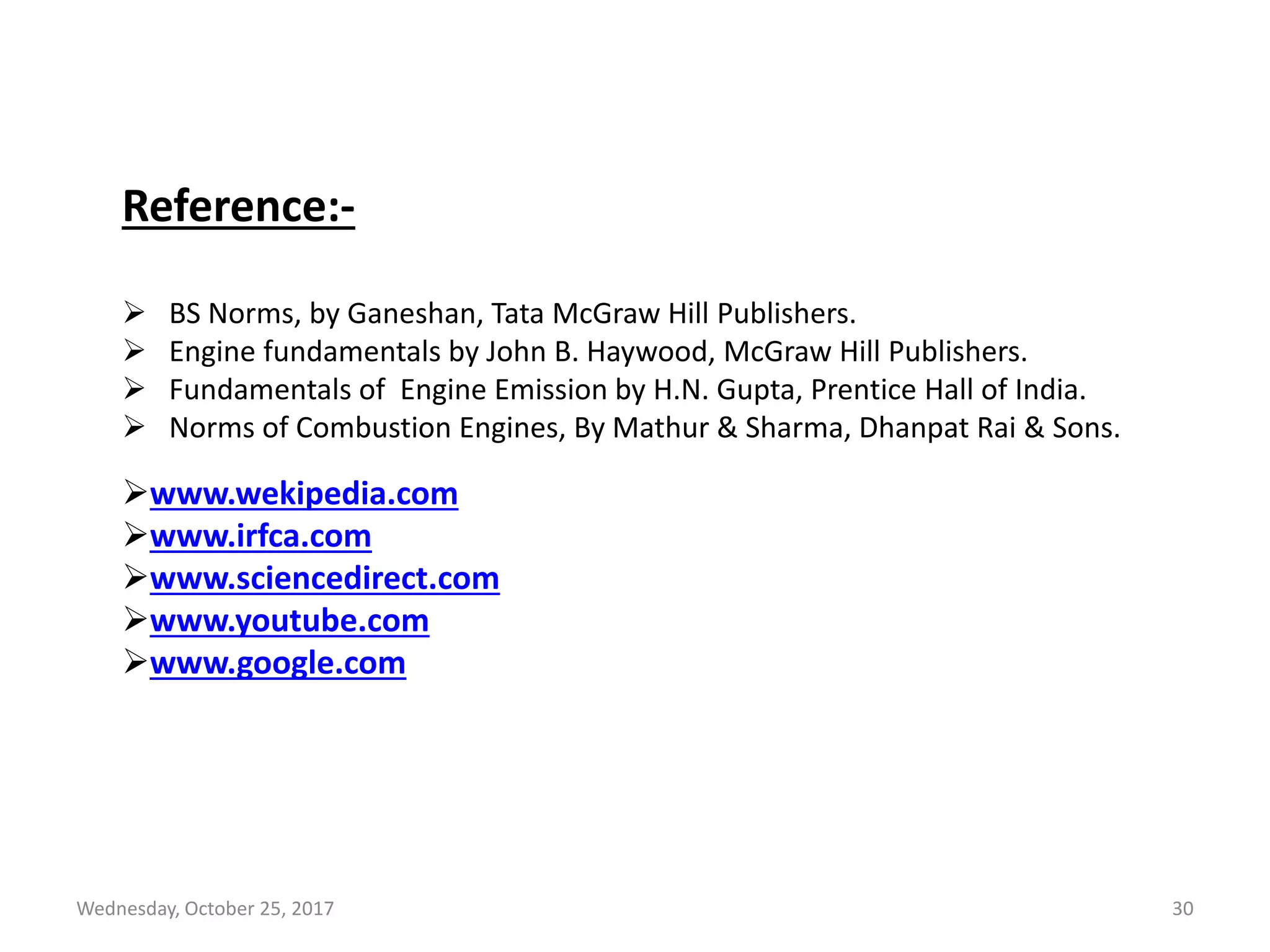 Bharat stage and European stage emission | PPTX
