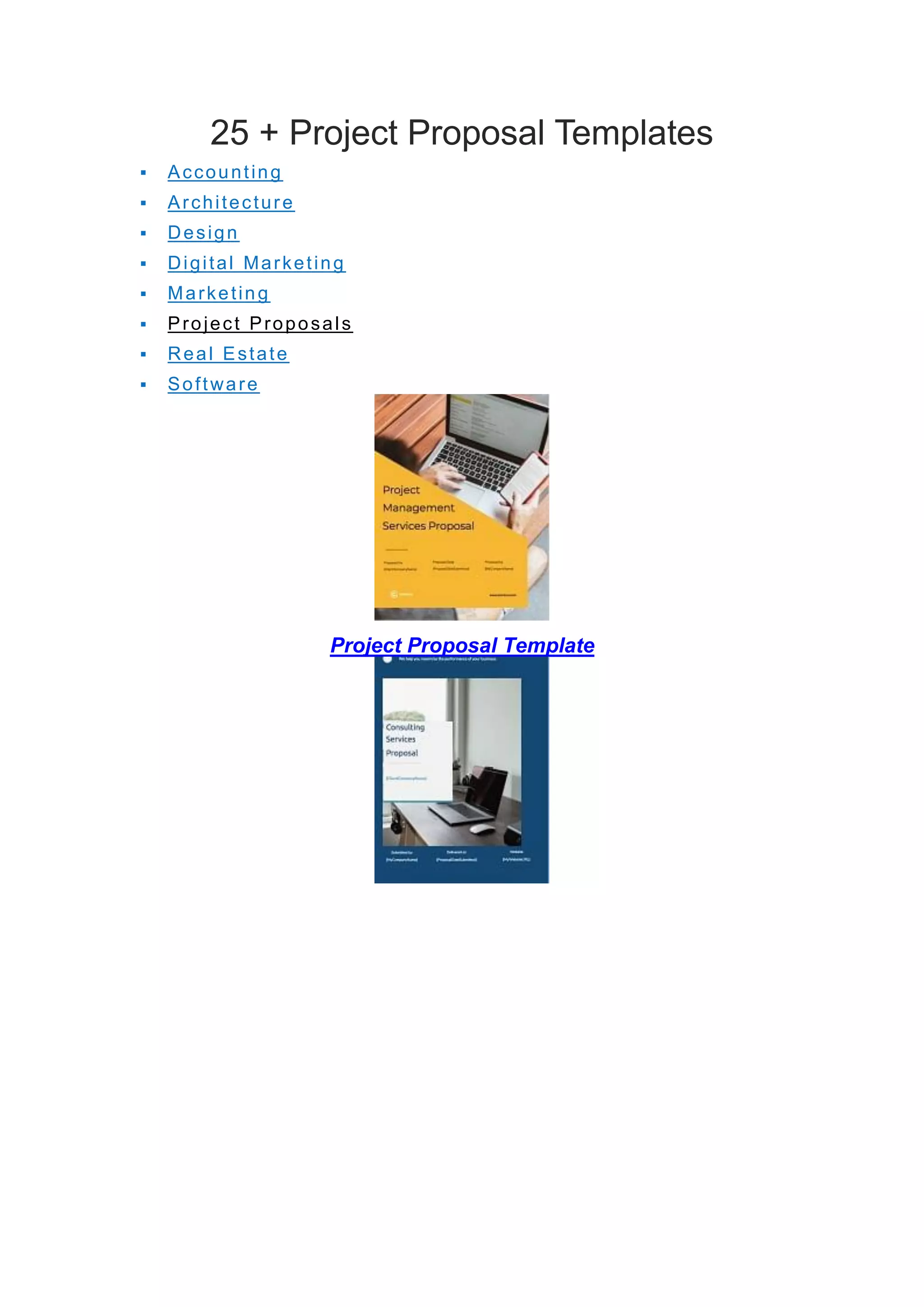 25 project proposal template | PDF