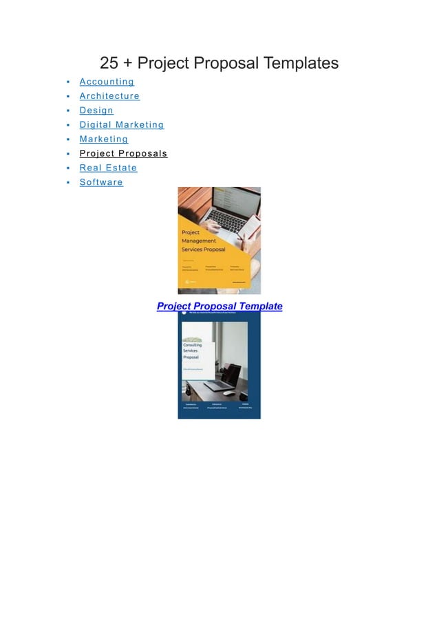 25 project proposal template | PDF