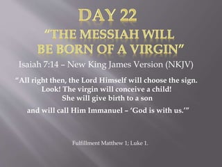 25 prophecies of Christ's first advent | PPT