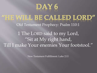 25 prophecies of Christ's first advent | PPTX