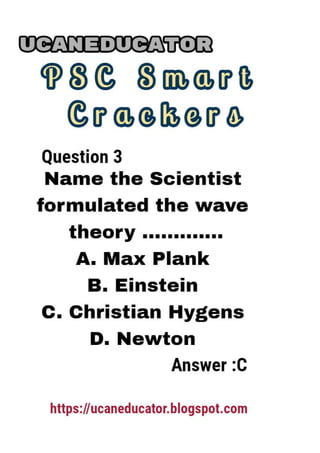 PREVIOUS SCIENCE QUESTIONS FOR ALL COMPETITIVE EXAMS | PDF