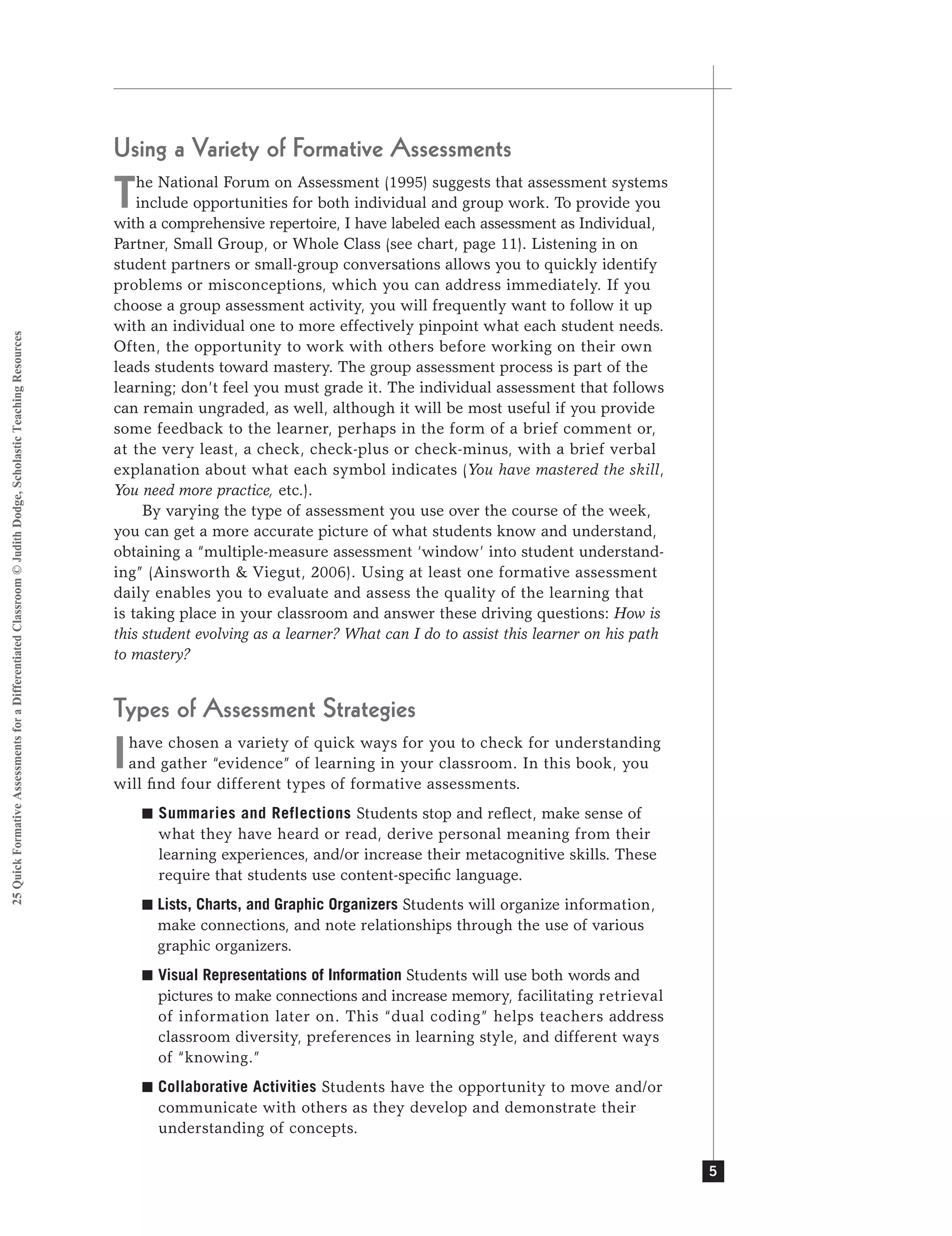 25 quick formative assessments | PDF