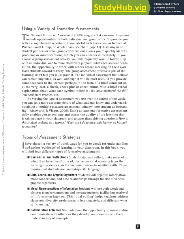 25Quick Formative Assessments | PDF