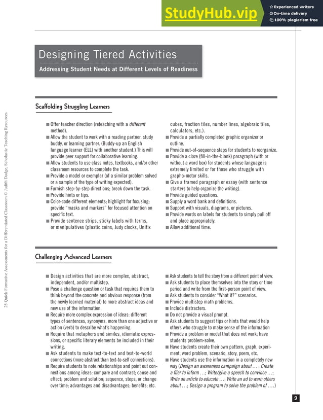 25Quick Formative Assessments | PDF