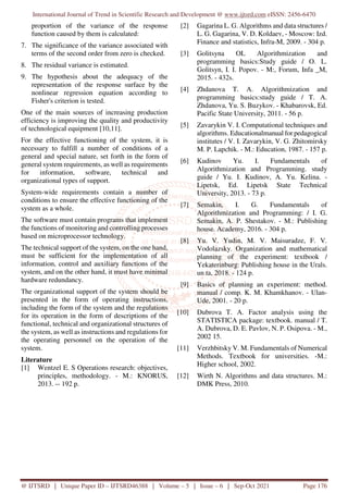 Research and Development of Algorithmic Transport Control Systems | PDF | Physics | Science