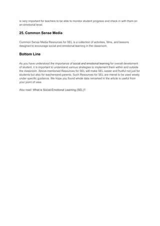 25 Resources For Social Emotional Learning.pdf