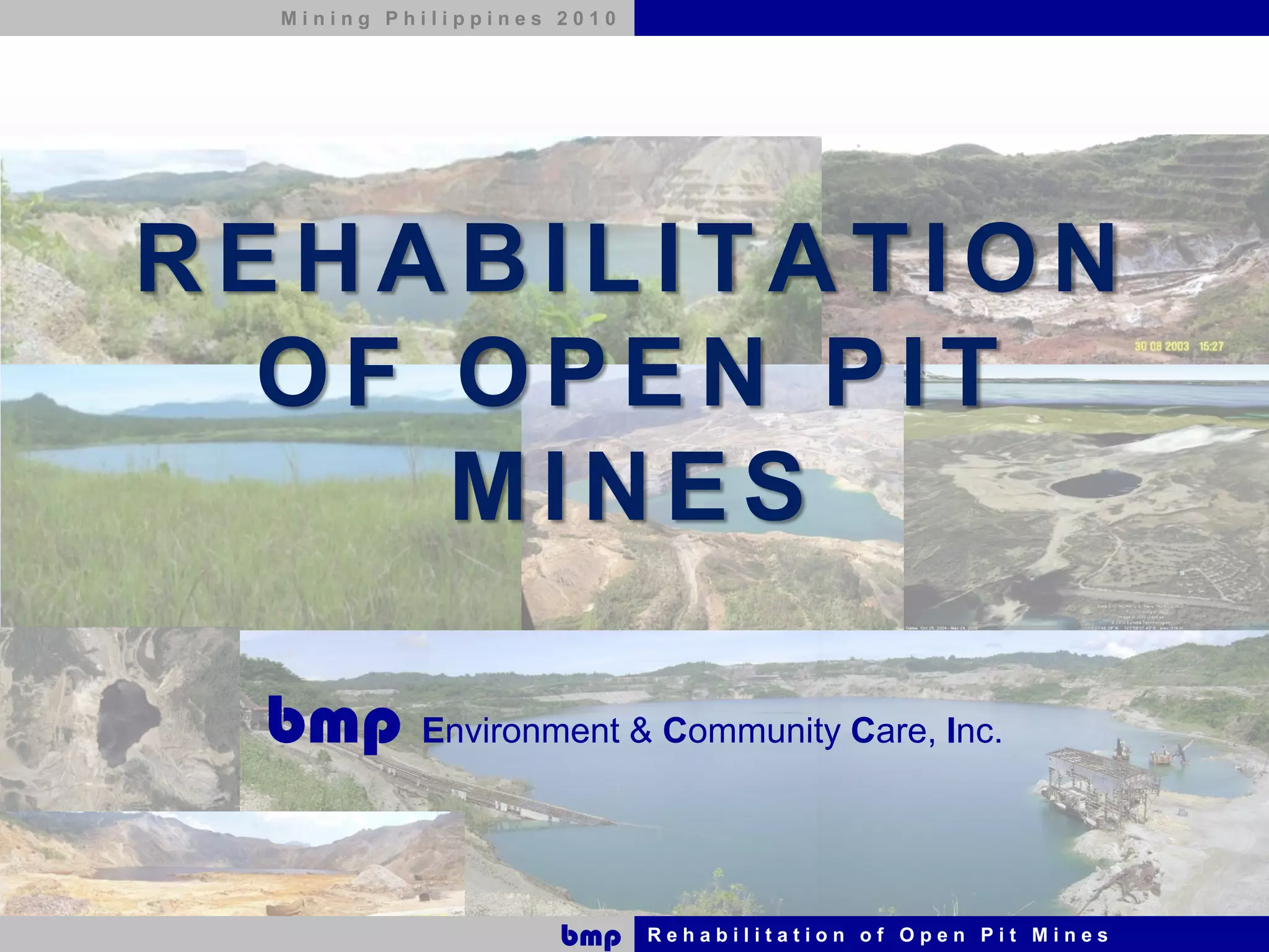 Rehabilitation of Open Pit Mines | PDF