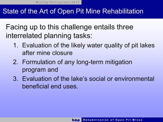 Rehabilitation of Open Pit Mines | PDF