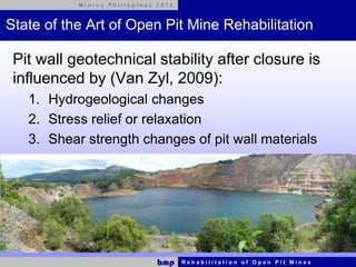 Rehabilitation of Open Pit Mines | PDF