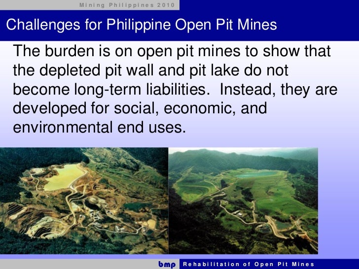 Rehabilitation of Open Pit Mines