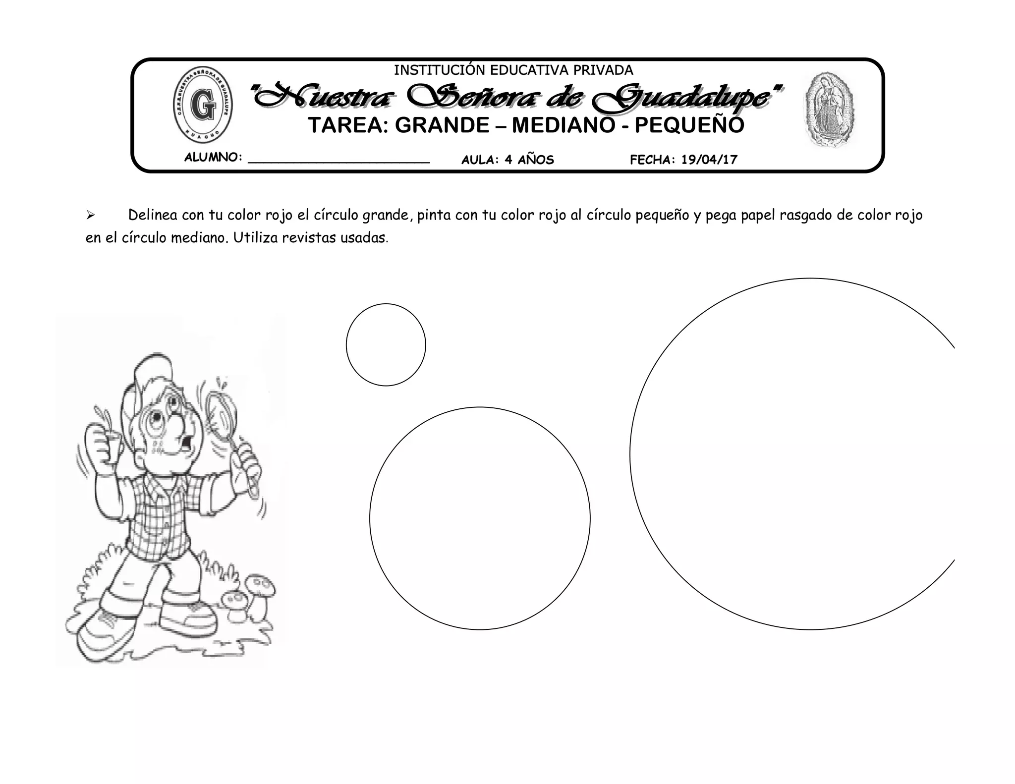 25 tarea círculo grande mediano - pequeño | PPT