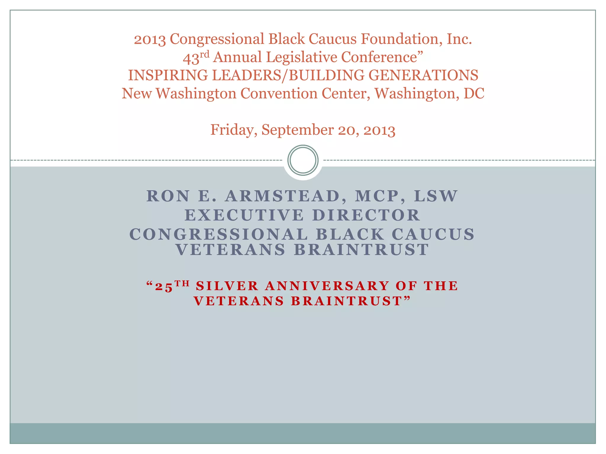 25th anniversary cbcvbalc sept202013 ii | PPT