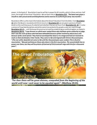 25th april 2016 What is the Tribulation | DOCX