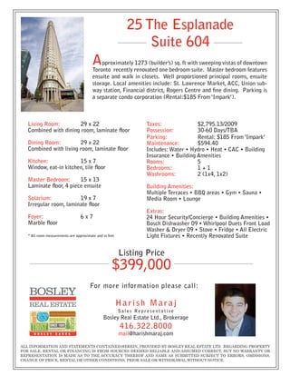 25 The Esplanade Feature Sheet | PDF