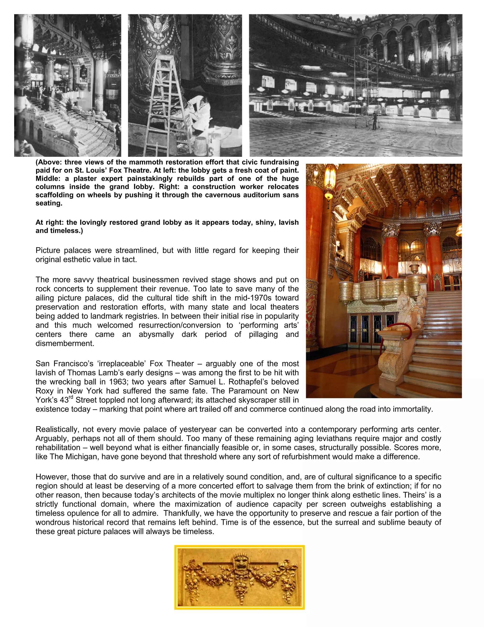 25) The Hollywood Art Tribute To Movie Palaces | PDF