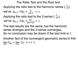25 the ratio, root, and ratio comparison test x | PPTX