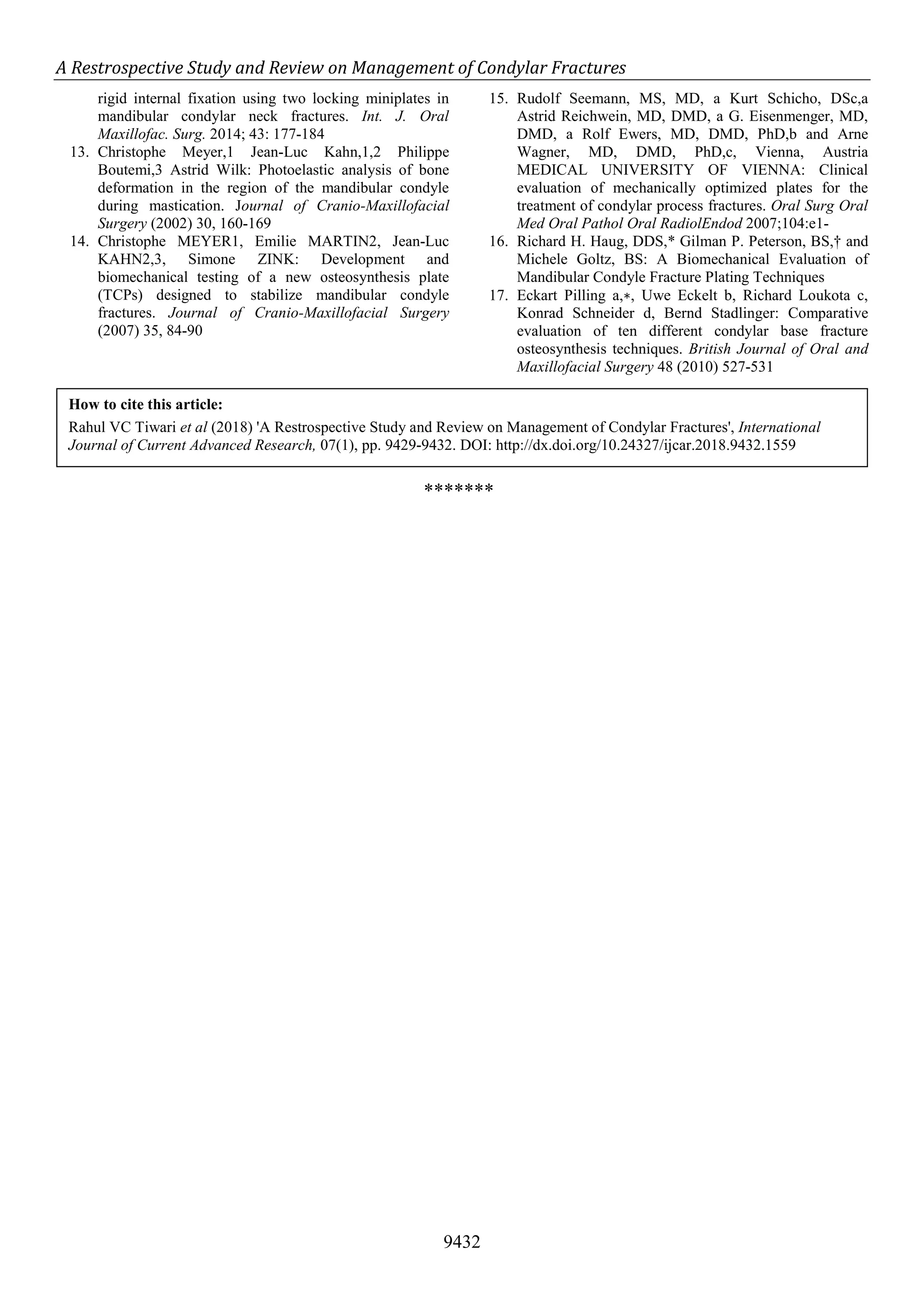 Dr. Rahul VC Tiwari - Fellowship In Orthognathic Surgery - Jubilee ...