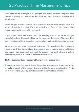 25 Practical Time Management Tips