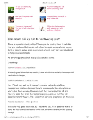 25 tips for motivating staff | PDF