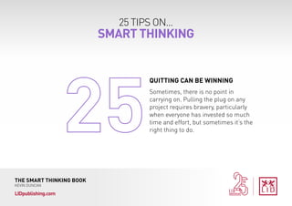 25 Tips On Smart Thinking | PPT
