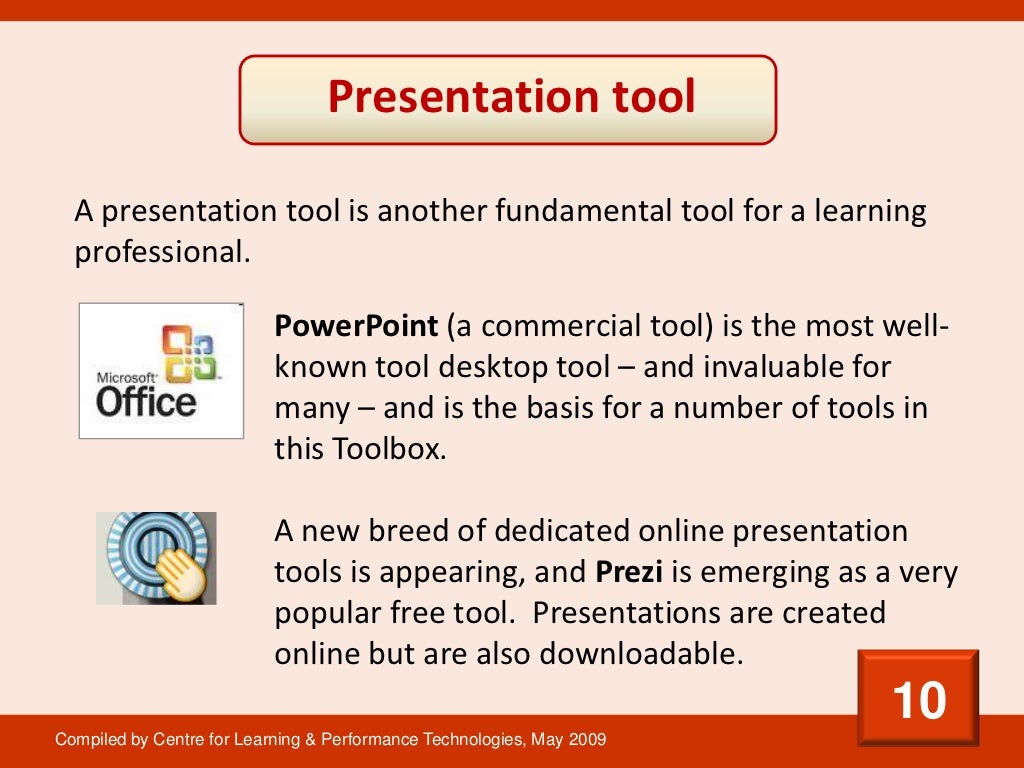 Presentation tool A presentation tool