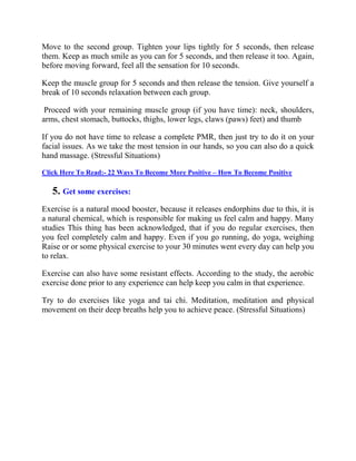 25 ways to stay calm in stressful situations - Depression Cure - https ...