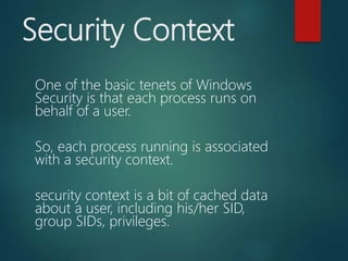 Windows Security in Operating System | PPT