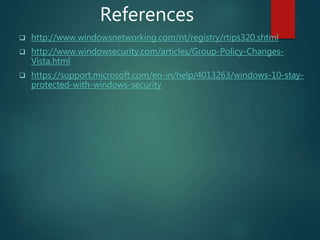 Windows Security in Operating System | PPT