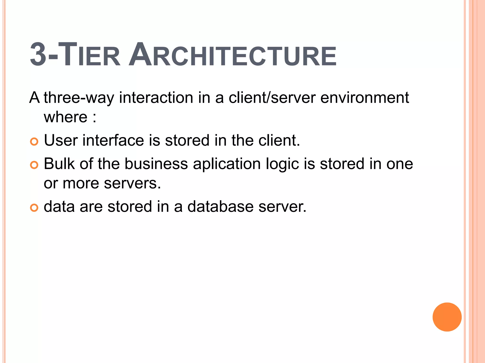 Overview Of 3 Tier Client Server Architecture Ppt