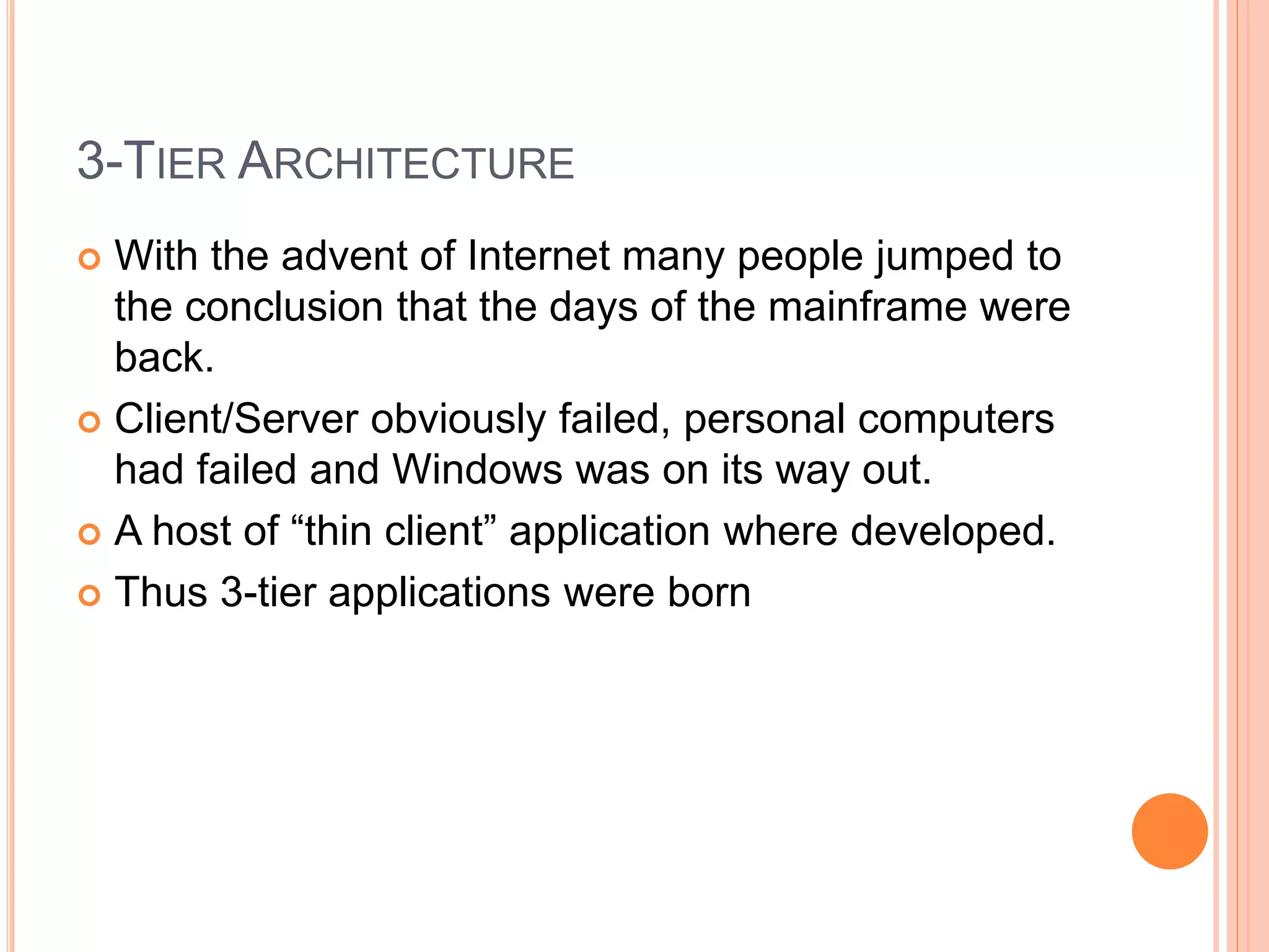 Overview of 3-tier Client Server Architecture | PPTX