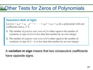 2 5 zeros of poly fn | PPT