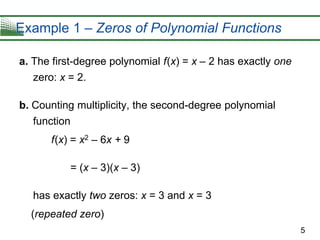 2 5 zeros of poly fn | PPT