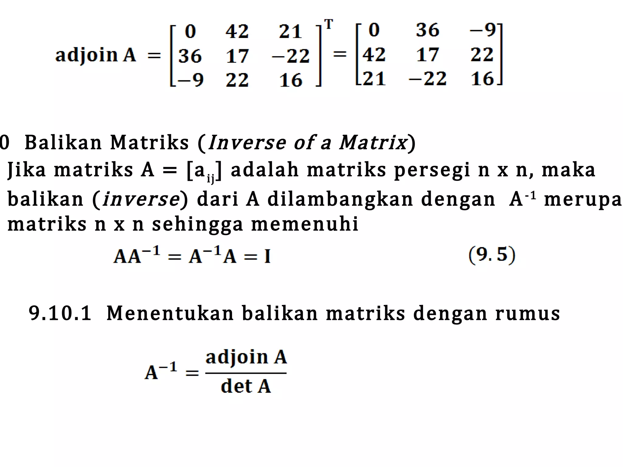 MATRIKS DAN DETERMINAN | PPT