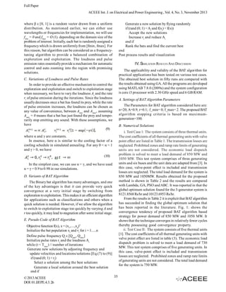 Economic Load Dispatch Problem with Valve – Point Effect Using a Binary ...