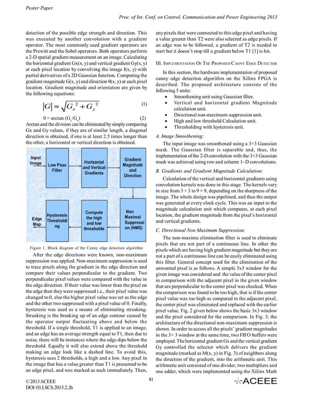 NMS and Thresholding Architecture used for FPGA based Canny Edge Detector for Area Optimization ...