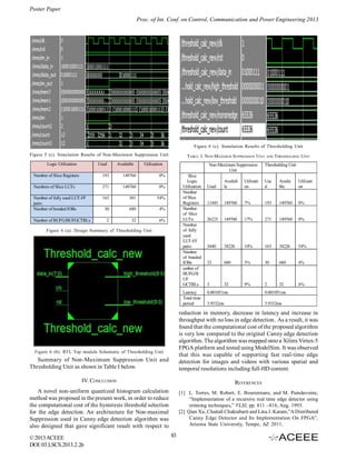 NMS and Thresholding Architecture used for FPGA based Canny Edge Detector for Area Optimization ...